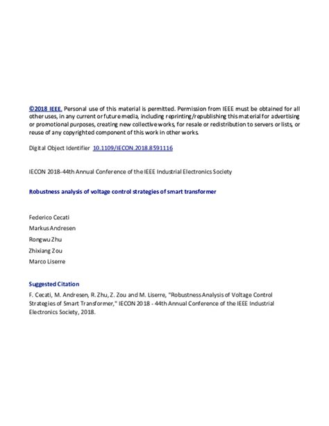 Pdf Robustness Analysis Of Voltage Control Strategies Of Smart