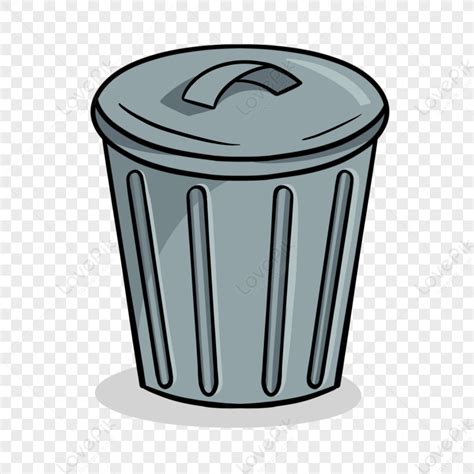 회색 만화 일러스트 라인 쓰레기통 클립 아트 Png 일러스트 무료 다운로드 Lovepik