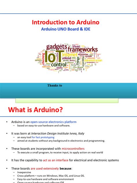 Iot Ppt04 Intro Arduino Board And Ide Pdf Arduino Microcontroller