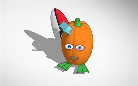 3d Design Surf Pumpkin Tinkercad
