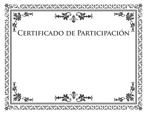 Certificado De Participación Para Imprimir En Pdf 2025