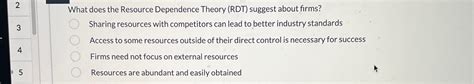 Solved 2what Does The Resource Dependence Theory Rdt