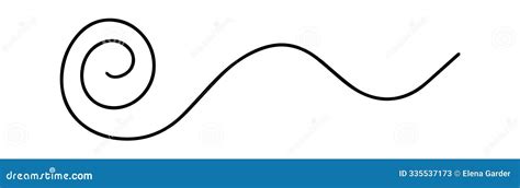 Curls Abstract Scribble Hand Drawn Line Doodle Decorative Curls Swirls Calligraphy Dividers