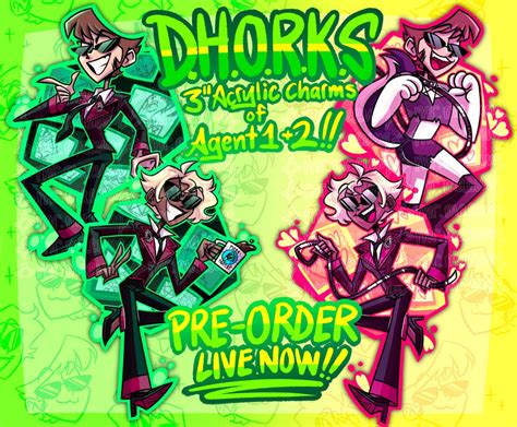 CHARMS Helluva Boss Agent Double Sided Acrylic Charms Etsy