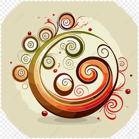 크리스마스 소용돌이 벡터만화클립 아트상표 Png 일러스트 무료 다운로드 Lovepik
