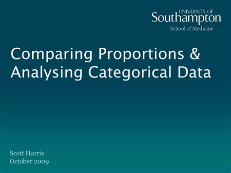 Ppt Comparing Proportions And Analysing Categorical Data Powerpoint
