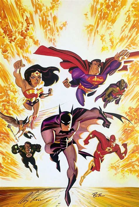 The New Justice League Of America Signed By Alex Ross And Bruce Timm