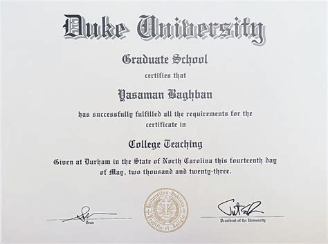 Yasaman Baghban On Linkedin Certificate In College Teaching