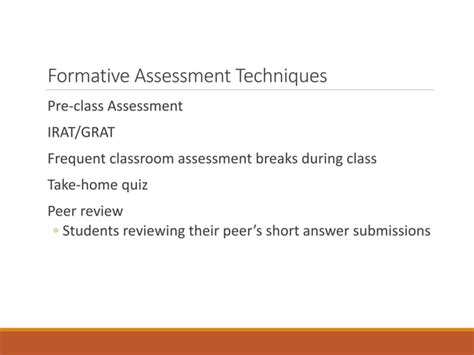Formative Assessment Ppt Slides Finalpptx Educational Assessment Education