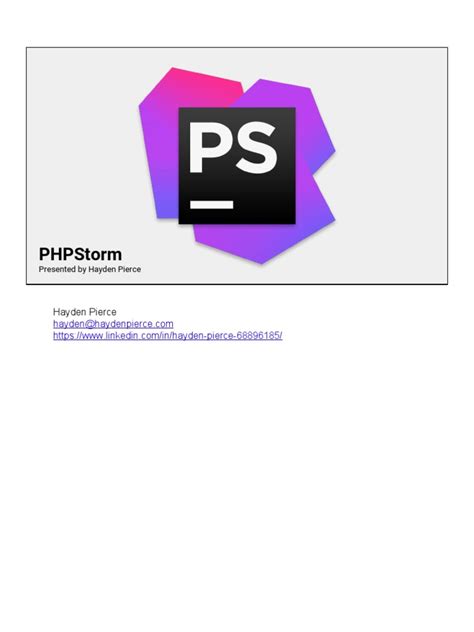 Phpstorm Presentation Pdf Integrated Development Environment Php