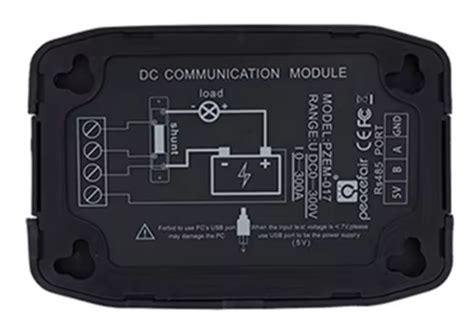 Modbus Rs485 Rtu Energie Meter 7 300vdc Shunt 50 300a Pzem 017 Domoticx