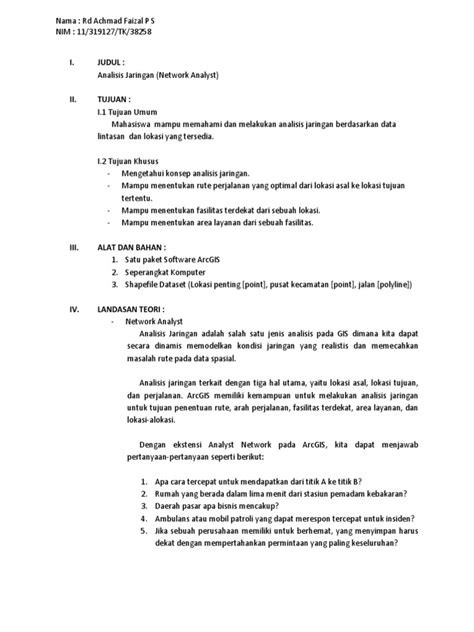 Analisis Jaringan Arcgis Pdf