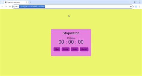 Nida Khan On Linkedin Miniproject Html Css Javascript Github Prodigy Stopwatchapplication