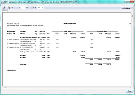 Multicurrency Gl Transaction Analysis In Sage 300 Erp Sage 300 Erp Tips Tricks And Components