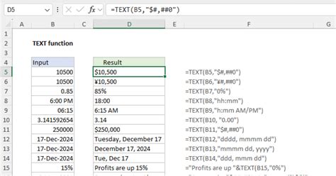 Excel Text Function Exceljet