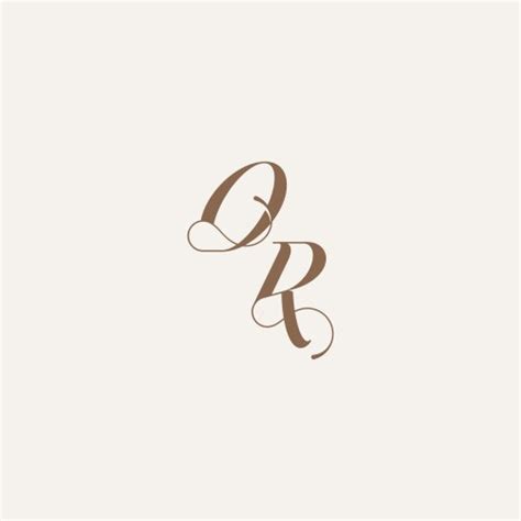 Initial Monogram Logo Wedding Concept Design Vector Image