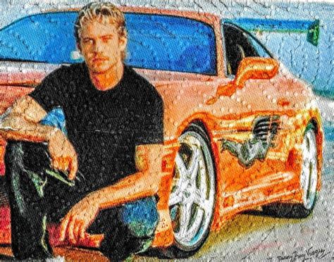Paul Walker Drawing Car