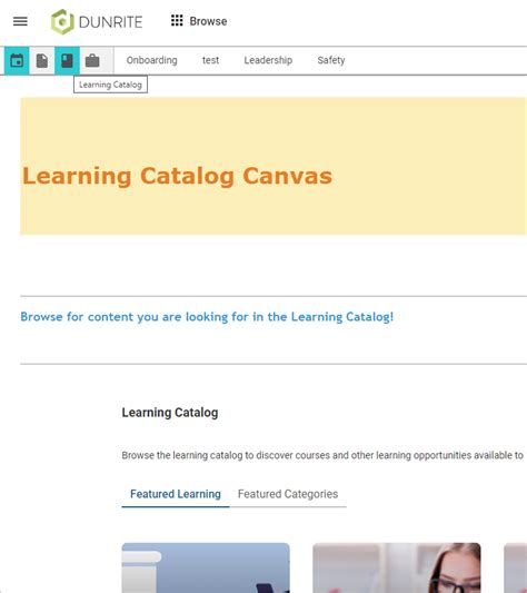 Configure The Learning Catalog