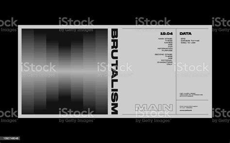 Helvetica 타이포그래피 미학과 기하학적 형태로 만든 야만적 인 포스터 디자인 그래픽 Brutalism에 대한 스톡 벡터 아트 및 기타 이미지 Brutalism