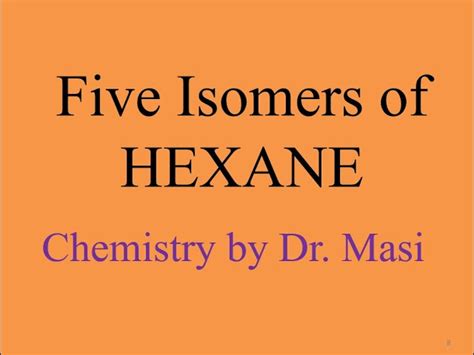 Five Isomers Of Hexane