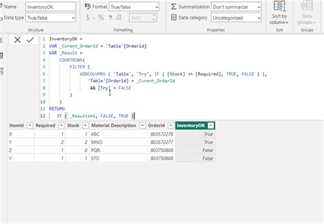 Solved Powerbi Dax Table True False Based On Multiple Row