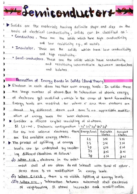 Semiconductor In Physics Lecture Notes Physics Docsity