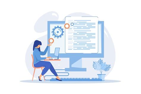 Premium Vector Back End Development Software Development Process Computer Application