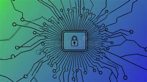 Secure Chip Protecting Digital Information With Lock Symbol Stock Footage Video Of Online