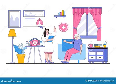Gerontology Infographics Linear Icons Collection Stock Image