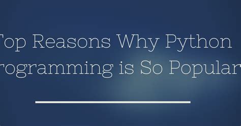 Top Reasons Why Python Programming Is So Popular Epythonguru