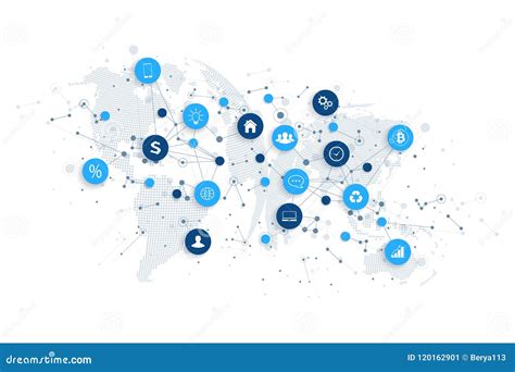 Internet Of Things IoT And Network Connection Concept Design Vector Smart Digital Concept Stock