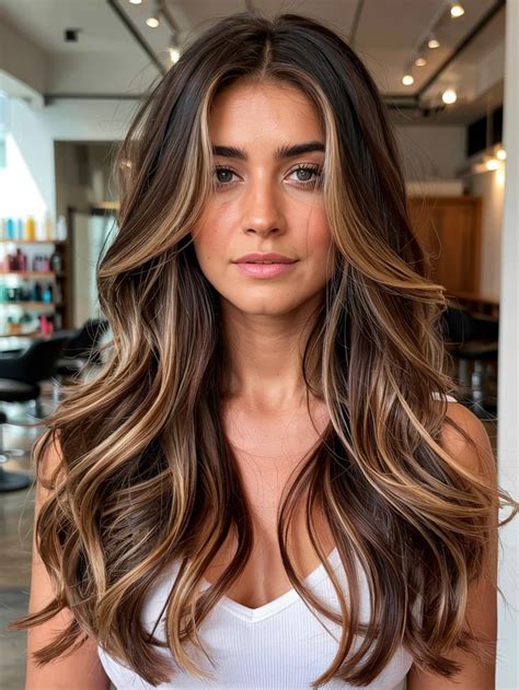 17 Balayage Ideas For Long Layered Brunette Hair With Face Framing In