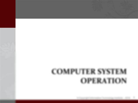 Solution Operating System Concepts 2 Computer System Structure 1