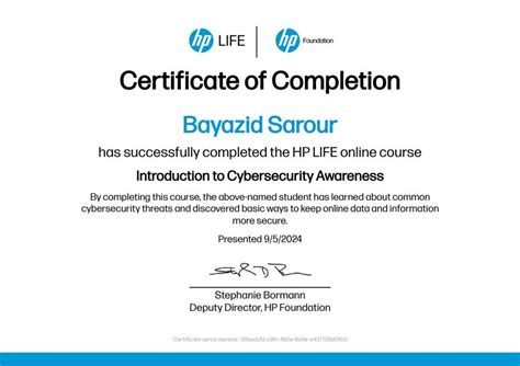 Cybersecurity Hp Bayazid Sarour