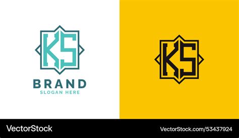 Modern Ks Monogram Logo Design Initial Letter Ks Vector Image