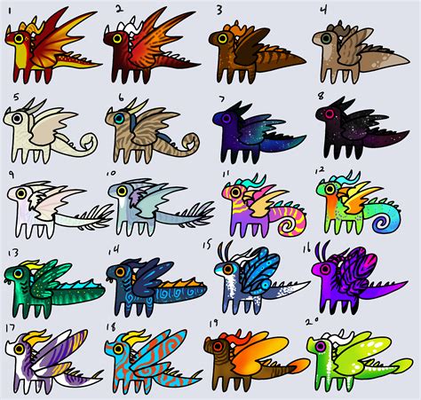 Wof Dragon Adoptables 10 Points Each By Ktlasair On Deviantart