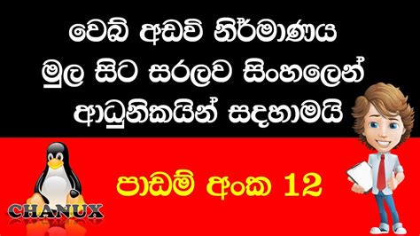 Sinhala Web Design For Beginners Part 12 Youtube