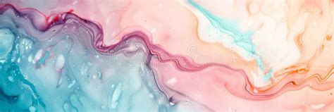 Mesmerizing Beauty Of Abstract Fluid Art With Vibrant Colors And Swirling Patterns Stock Image