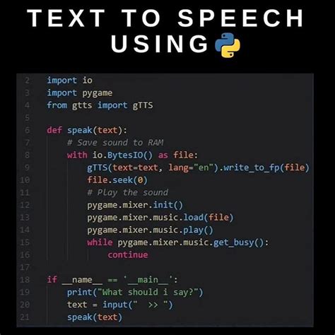 Text To Speech Using Python Learn Computer Coding Python Computer