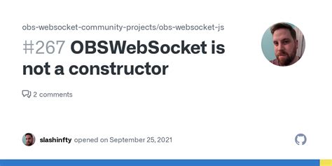 Obswebsocket Is Not A Constructor · Issue 267 · Obs Websocket Community Projectsobs Websocket