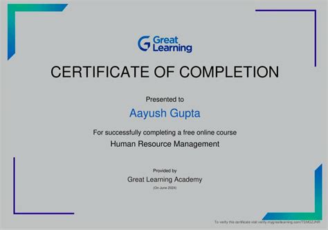 Aayush Gupta On Linkedin Im Thrilled To Announce That I Have Completed Human Resources Management…