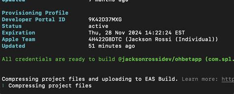 React Native Eas Build Stuck At Compressing Project Files Stack