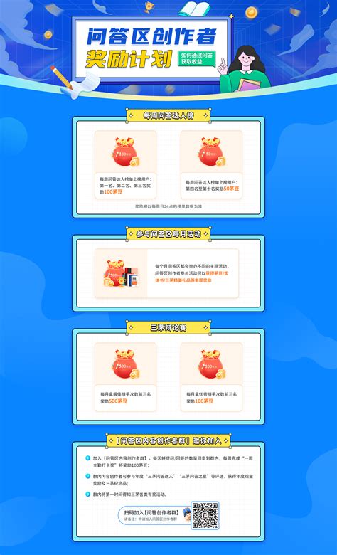 三茅问答奖励计划 三茅人力资源网 专业的hr学习交流平台
