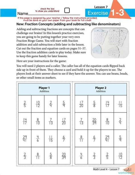 Lesson 7 Exercise 1 3 Pg 51 52 Interactive Worksheet Topworksheets