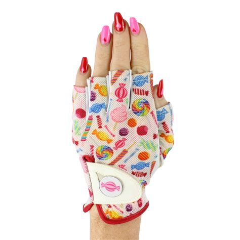 Half Finger Ladies Fashion Golf Gloves Hand Candy Gloves