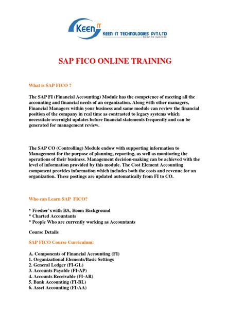Sap Fico Online Training Pdf Accounting Depreciation