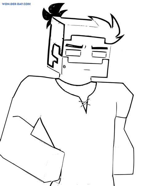 Herobrine Minecraft Coloring Pages Printable