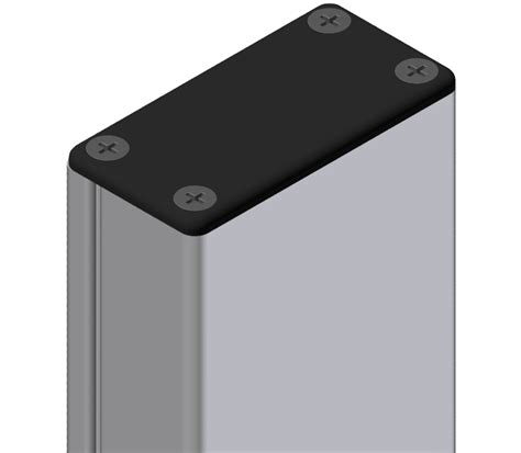 Abdeckkappe Kabelkanal 40x80, schwarz-8