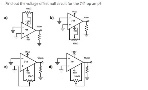 Answered Find Out The Voltage Offset Null Bartleby