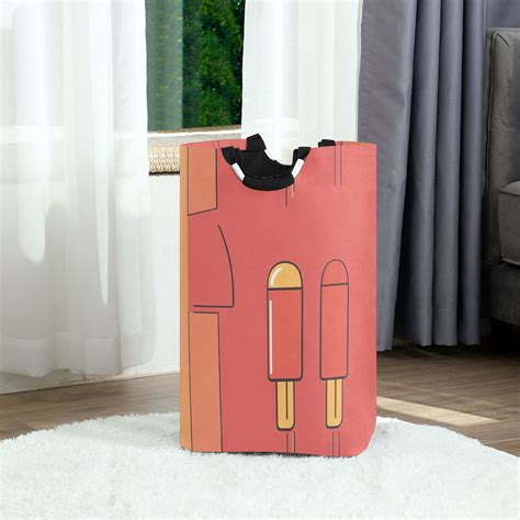 Popsicle Illustration Foldable Laundry Hamper 126x11x227in With
